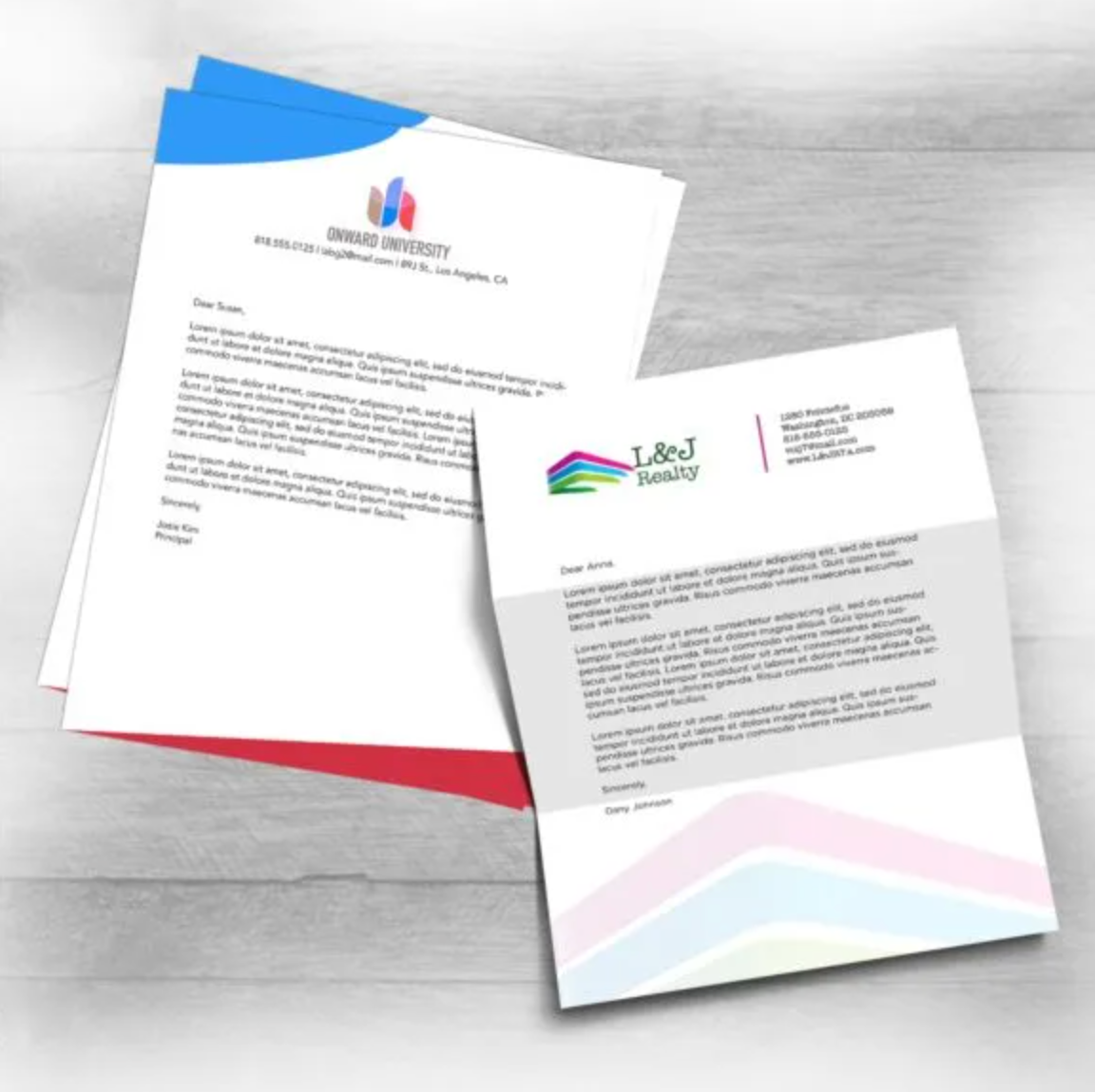 Full Color Letterhead on 70lb Opaque white stock – XL Print Works